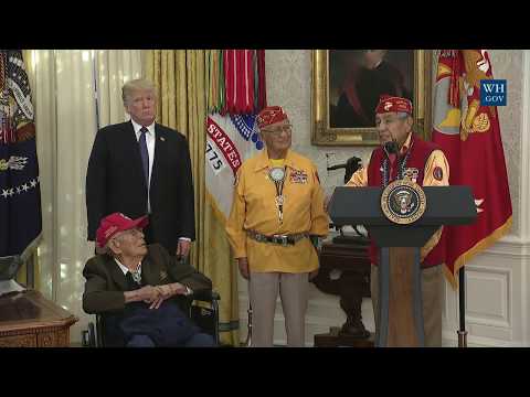 President Trump Hosts an Event Honoring the Native American Code ...
