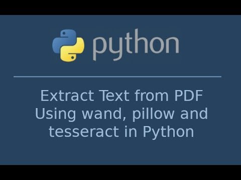How to extract text from PDFs in Python(Using wand, pillow and tesseract)