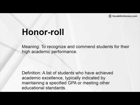 Honor-roll Meaning