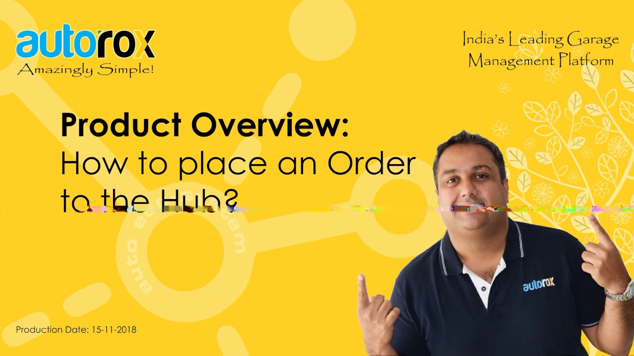 How to place an order to the Hub in Autorox Car Garage Management Software