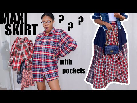 DIY Plaid Maxi Skirt Upcycle | Major Thrift Flip!