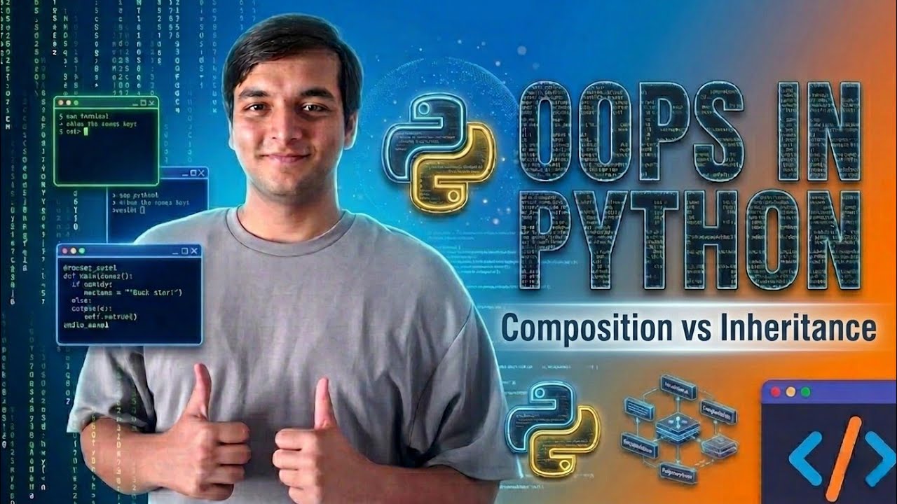 Python OOP Full Course |Chapter 7: Composition vs Inheritance| Object Oriented Programming in Python