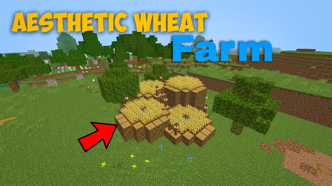 Minecraft Aesthetic Wheat Farm Tutorial 1.21