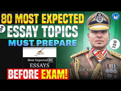 CAPF 2025: Top 80 ESSAY Topics | Paper 2 | Important topics for Paper 2