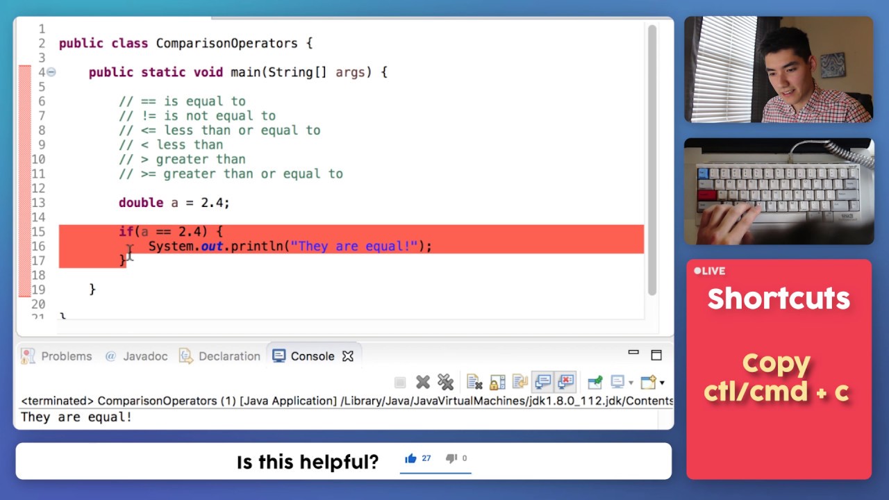 How To Use Comparison Operators In Java #16