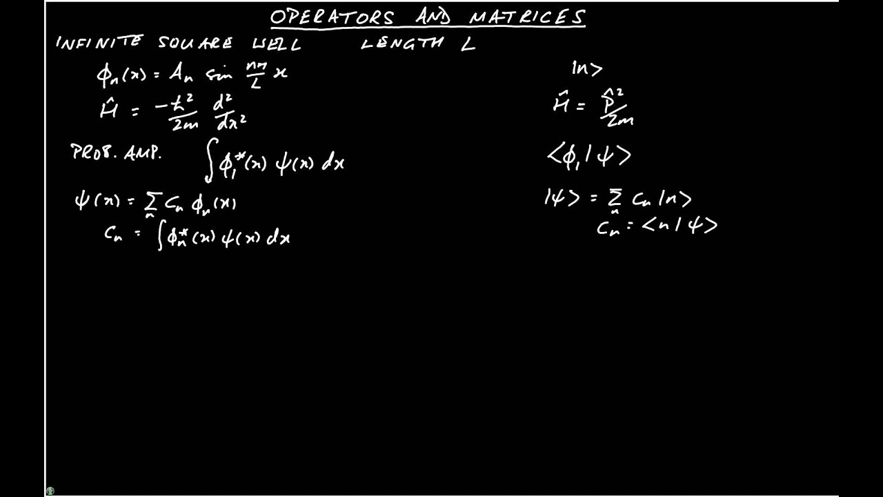 Operators and Matrices (PHAS3226 Video 11)