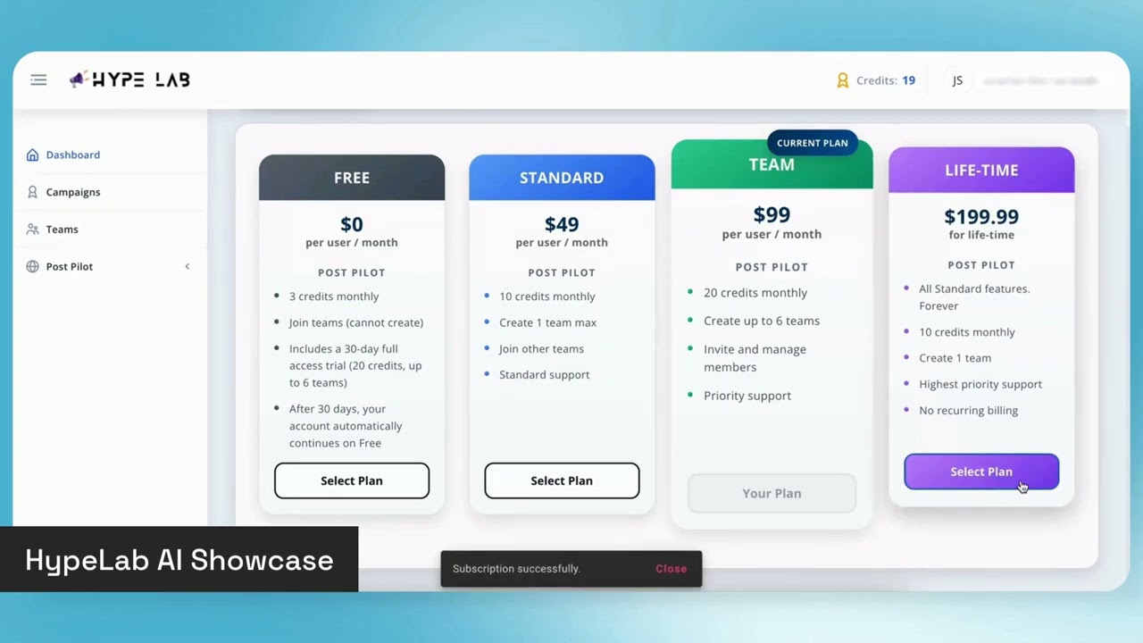 Claim Lifetime Subscription