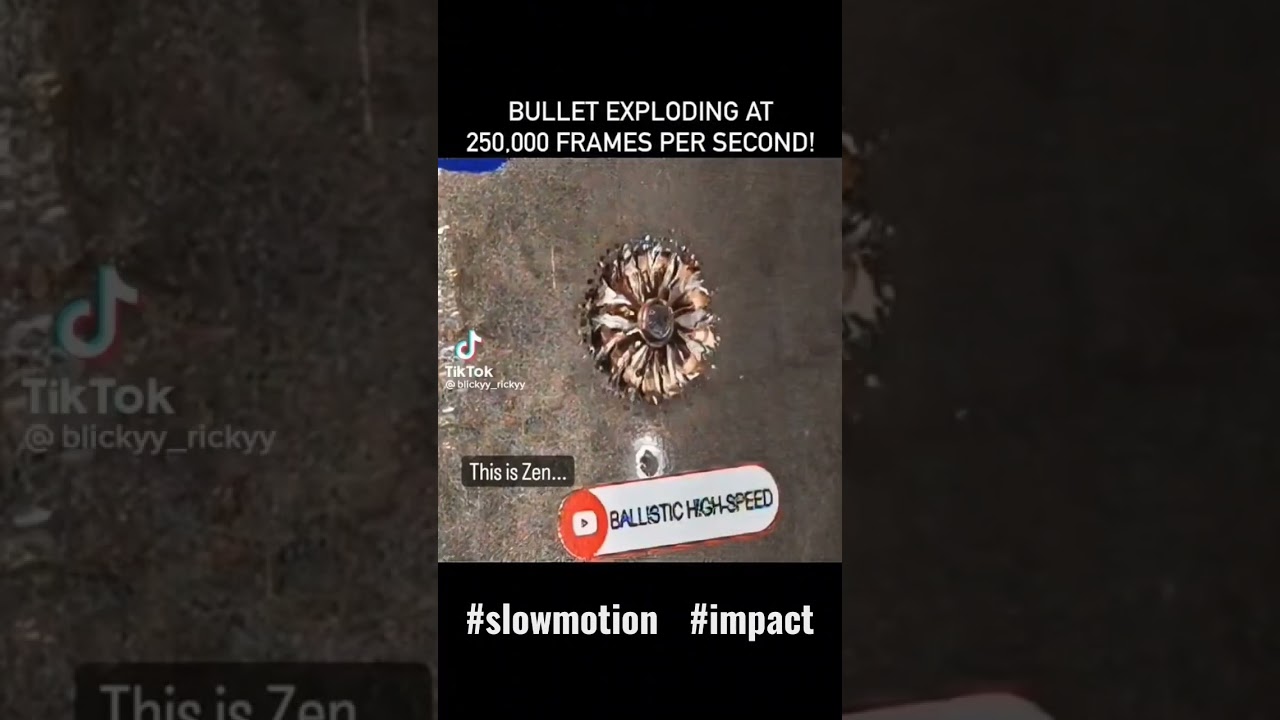 #epic #slowmotion footage of a 9mm bullet hitting steel! #impact #bullet #