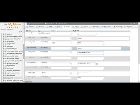 How to change wordpress password using phpmyadmin / C-panel