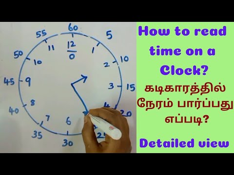 How to read time on a Clock?கடிகாரத்தில் நேரம் பார்ப்பது எப்படி? Detailed explanation