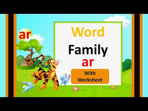 Learn How To Read English Words In The "ar" Word Family l With worksheet to Practice
