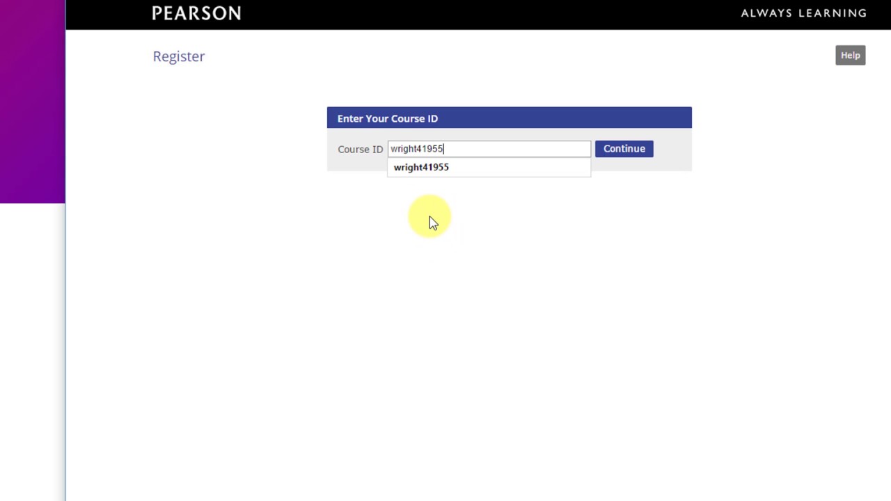 MyStatLab Registration