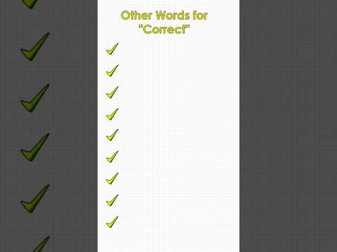 Other Words for "CORRECT"
