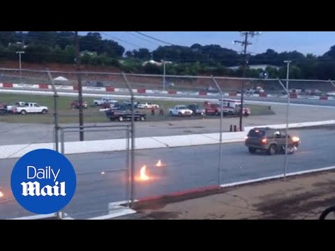 Shocking moment stunt goes wrong running over stunman TWICE - Daily Mail