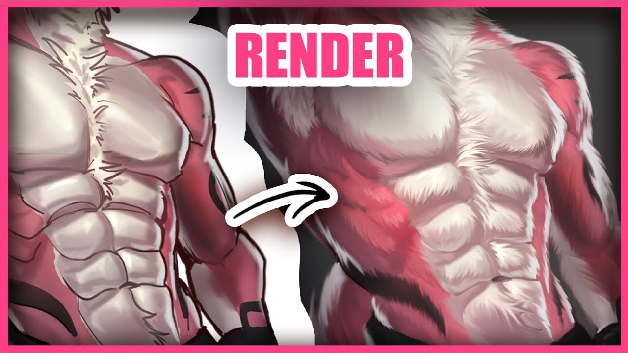 How to draw RENDER Your ART FOR BEGINNERS STEP BY STEP  / ✨Art Tutorial Photoshop