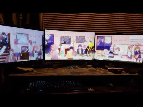 Wallpaper anime 3 monitors