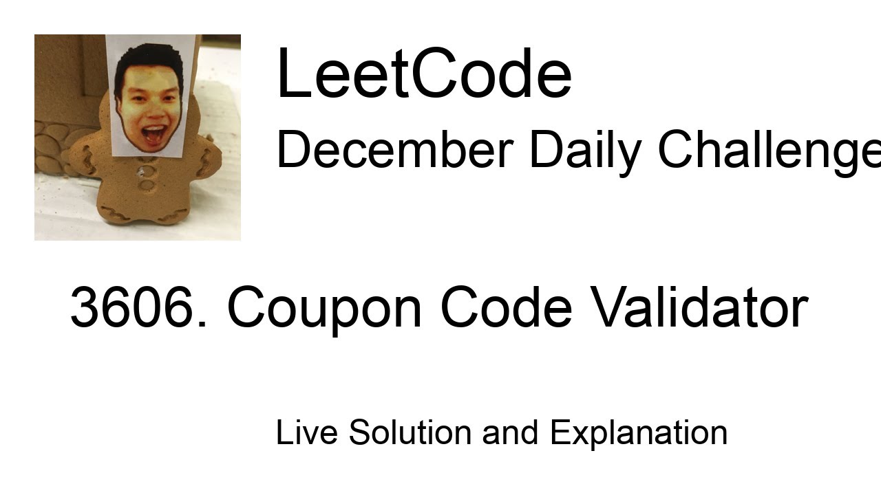 Daily Leetcode #2083: Dec 13, 2025 - 3606. Coupon Code Validator