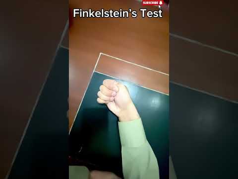 Finkelstein test for de Quervain's tenosynovitis #shorts #fyp