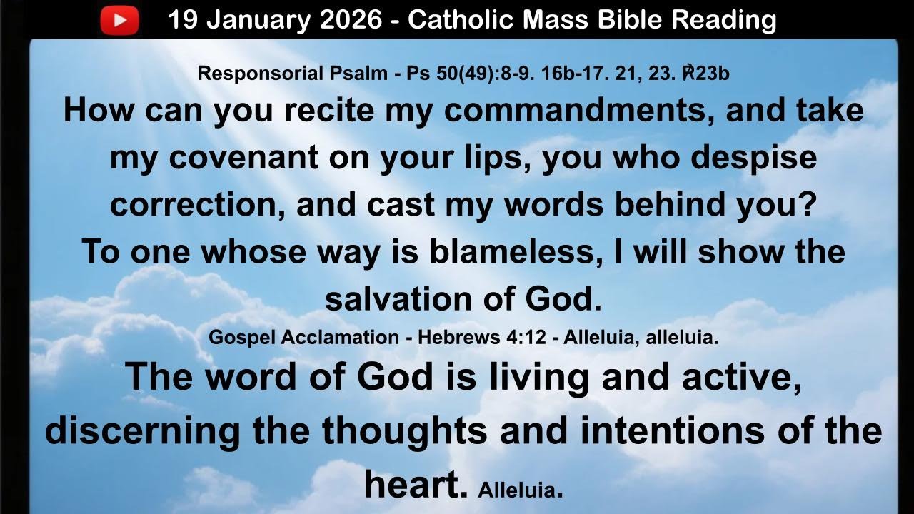 19 January 2026 Catholic Mass  Bible Reading
