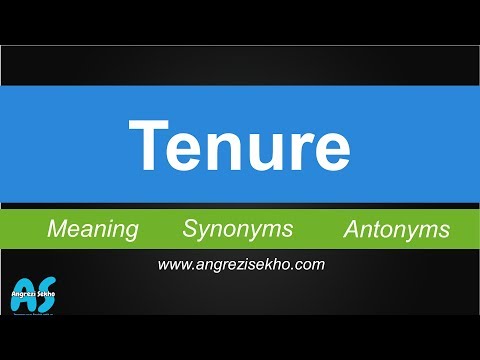 Tenure Meaning in Urdu, How to Tenure English, Tenure Meaning in Hindi