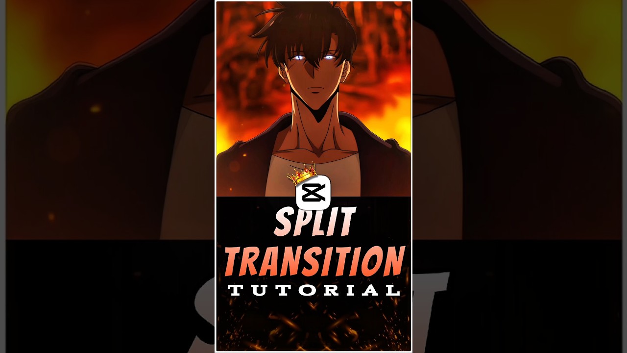 SPLIT Transition Tutorial 💀🤩 | Capcut Tutorial | #capcut #capcuttutorial #animeedit #jinwooedit