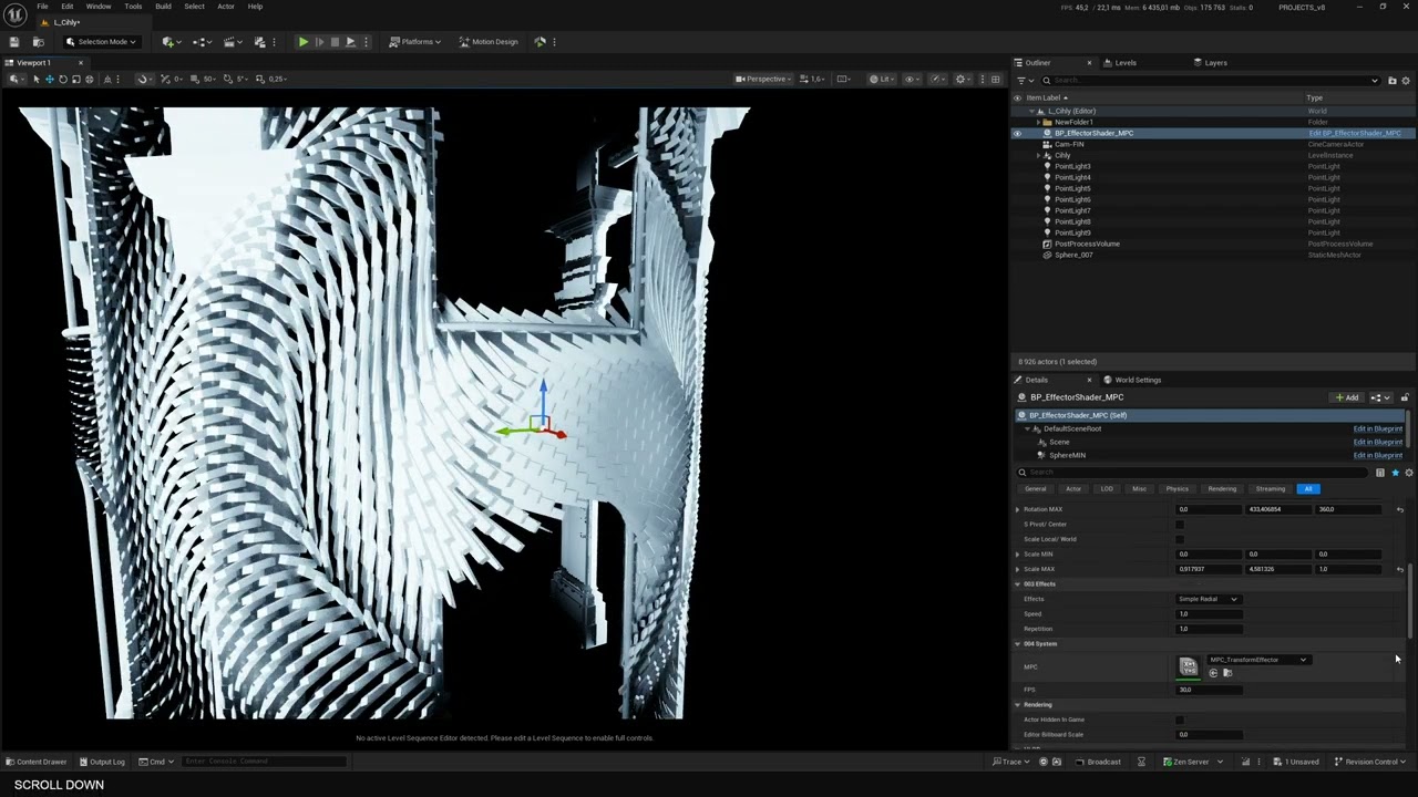 Transform Effector Shader - Control 9 000 meshes in realtime
