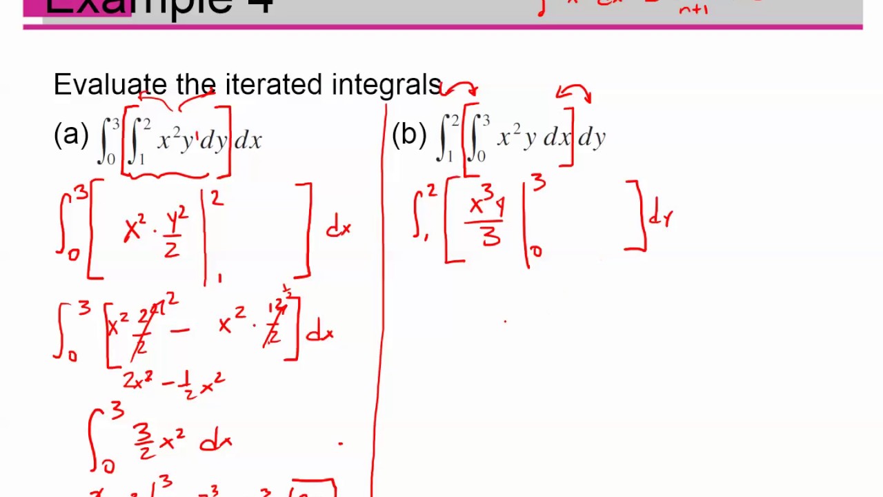 Calculus 3 - Section 15.1 Double Integrals over Rectangles (Part 4) Iterated Integrals