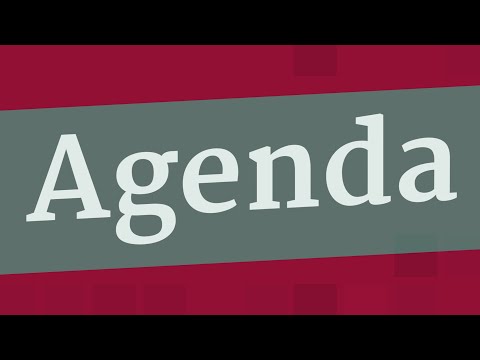 AGENDA pronunciation • How to pronounce AGENDA