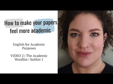 Video 2 | Academic Word List Series | Sublist 1 | 60 word families