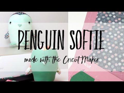 Penguin sewing pattern for a stuffed animal