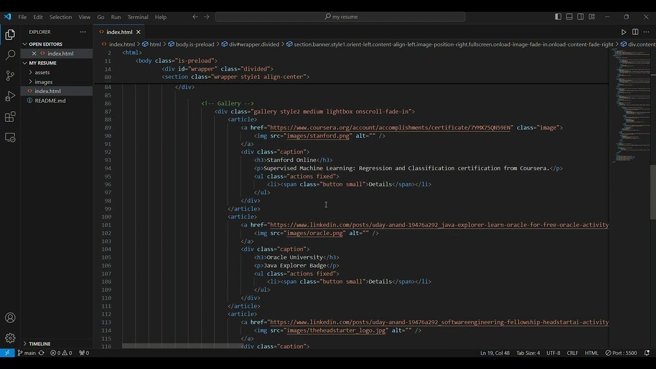 Creating a Professional Landing Page: Step-by-Step Guide and Deployment on GitHub