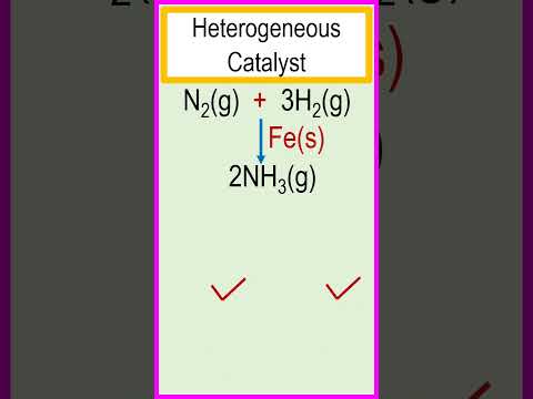Definition and example of a heterogeneous catalyst. #chemistry