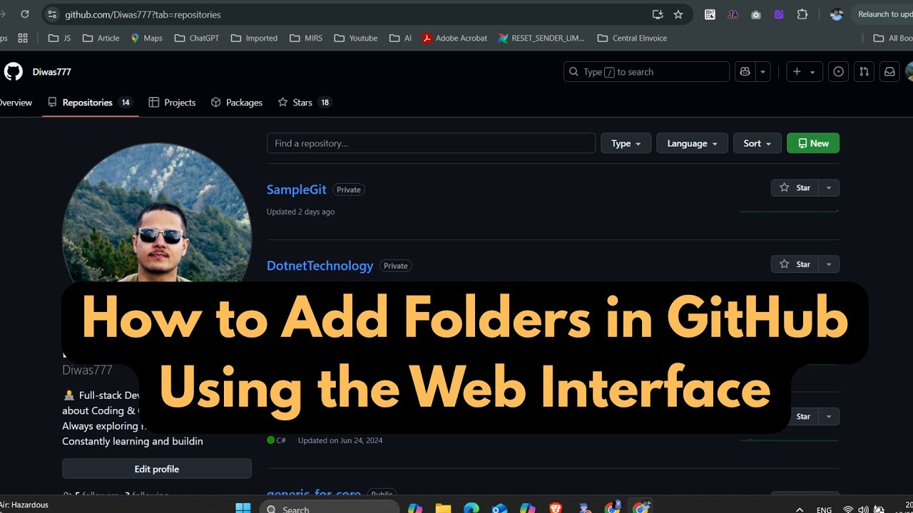 How to Add Folders in GitHub Using the Web Interface