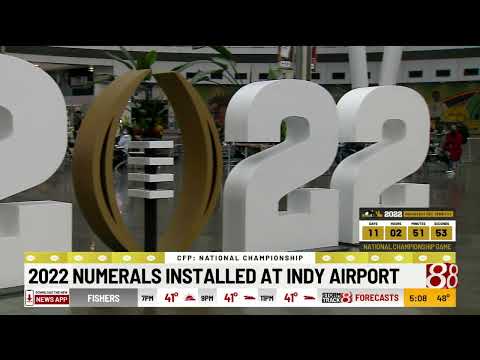 College Football Playoff 2022 numerals installed at IND airport