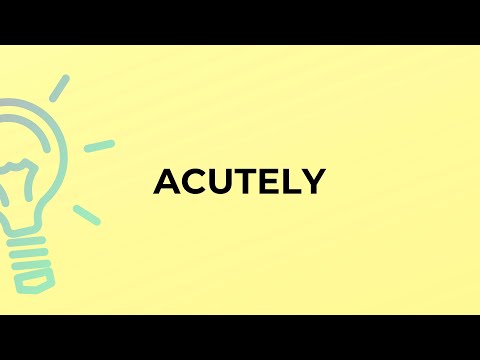 What is the meaning of the word ACUTELY?