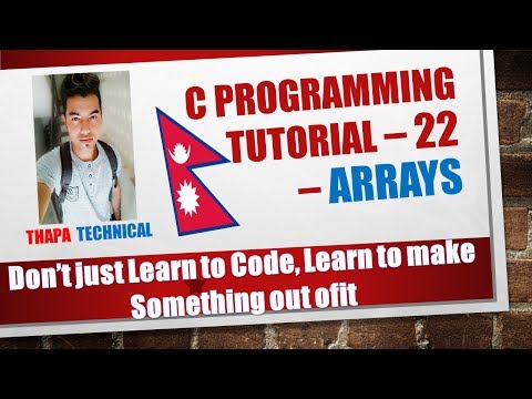 Learn C Programming Tutorial 22 Arrays in C Programming in Nepali ...