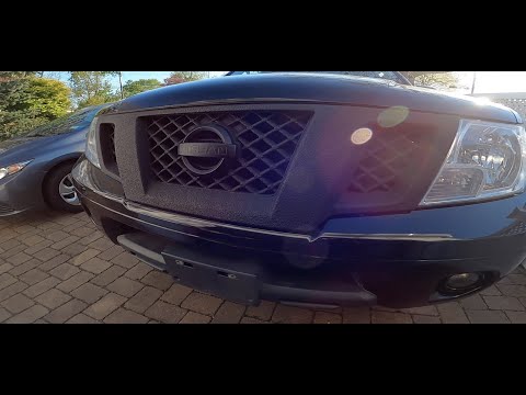 Nissan Frontier Mods: BLACKING OUT Front NISSAN EMBLEM (Plasti-Dip)
