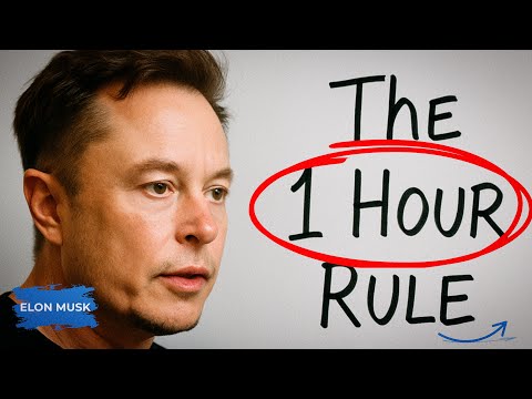 I CHANGED My Life using the 1 Hour Rule | Elon Musk