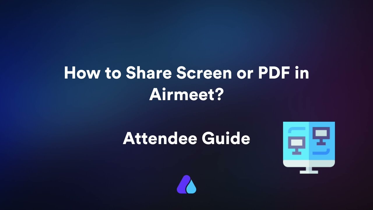 How to share your screen or PDF in Airmeet Events? | Airmeet  #attendeeguide #quickguide