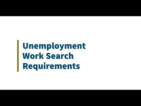 Unemployment Work Search Requirements