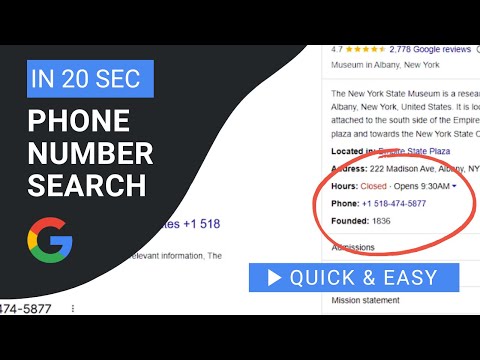 Google Search Tip: Phone Number Search