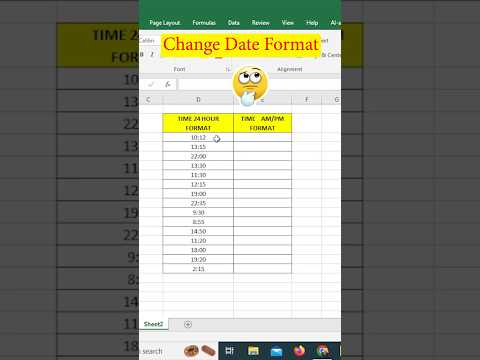 How to change 24 hrs to 12 hrs time format in excel | #interviewquestions #exceltips #exceltutorial
