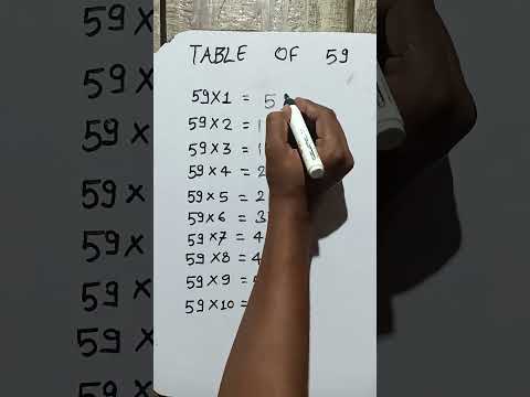 table of 59 | table of 59 with trick#shorts #tricks #maths #maths #table #tabletrick