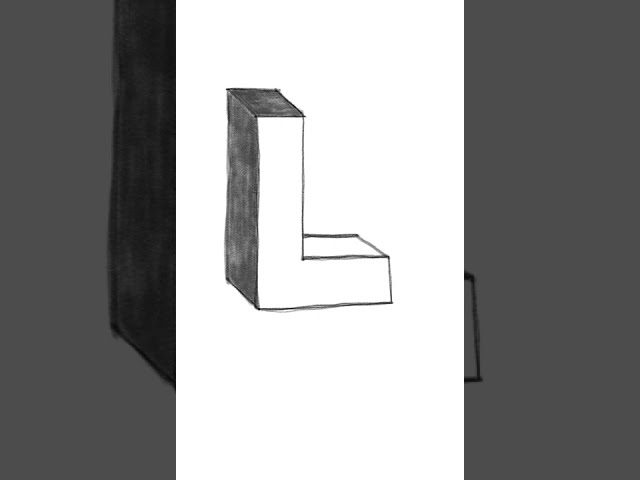 How To Draw and Learn To Easy Drawing 3D Letter L วาดรูป 3 มิติ วาดรูป ...