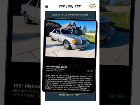 1981 Mercedes 300SD Craigslist Dallas Fort Worth as of Oct 14 2023