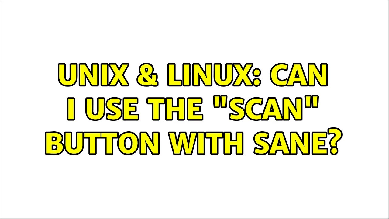 Unix & Linux: Can I use the 