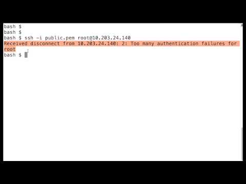 Too many authentication failures ssh