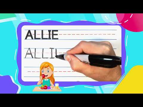 How To Write ALLIE | Write With Me! -- FOR KIDS