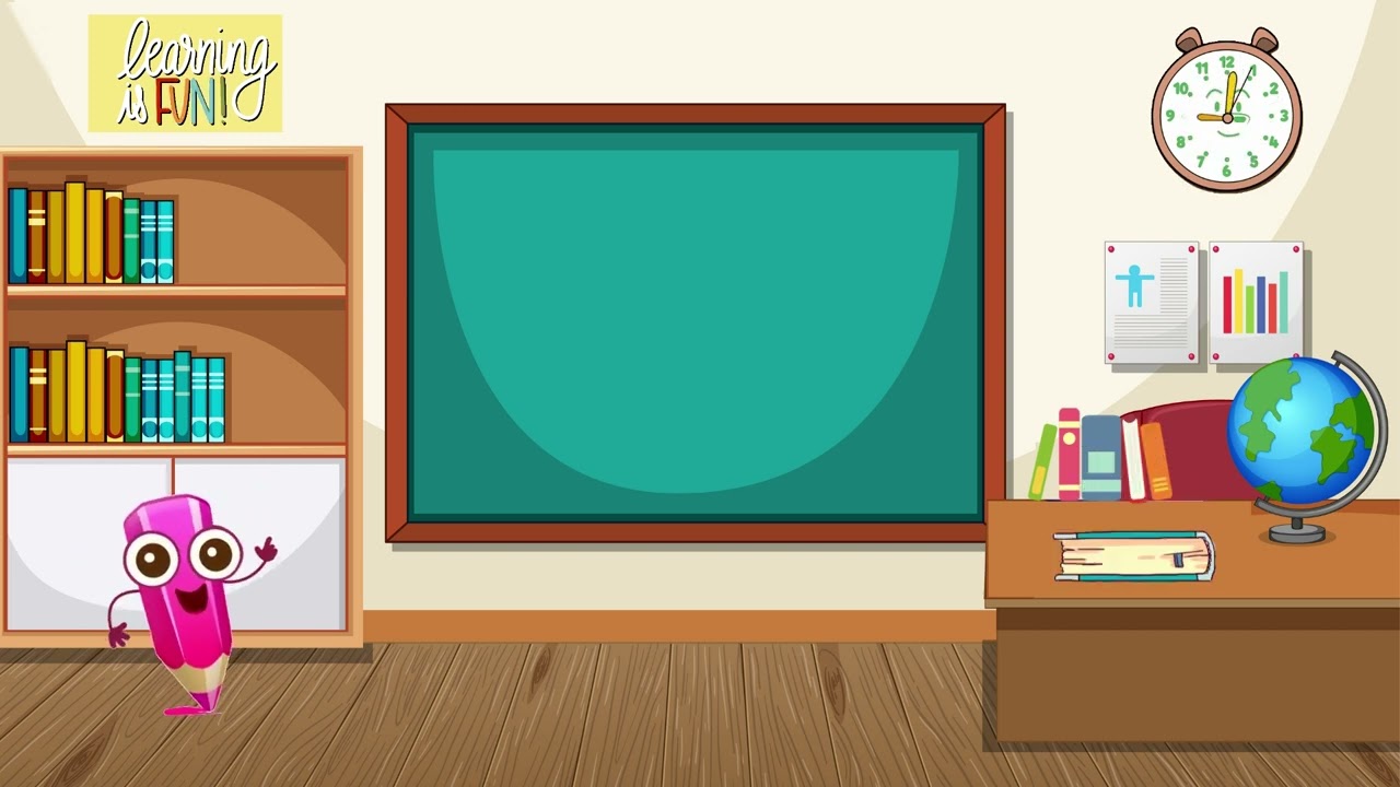 Classroom Background/Animated Cartoon Background Loop/ Virtual Classroom Background