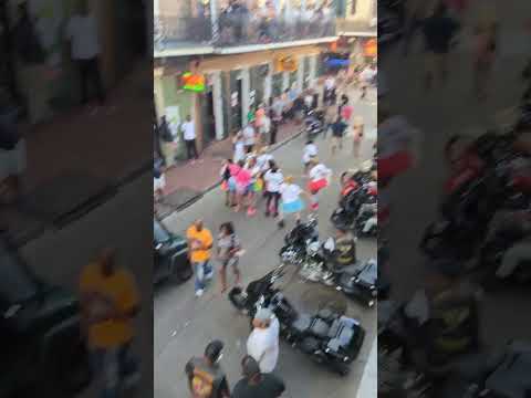 The View From A Balcony On Bourbon Street In New Orleans! #shorts
